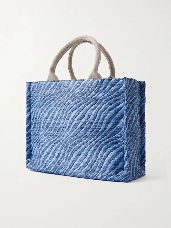 Marni Basket Small Jacquard Raffia-effect Tote