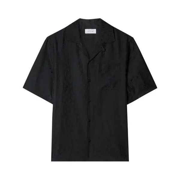 Off-White Logo Jacquard Camp Collar Shirt