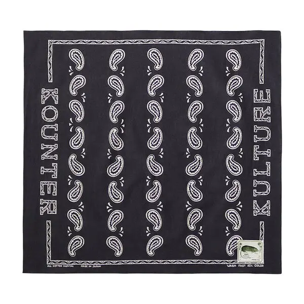 Kapital Fastcolor Selvedge Bandana - Black