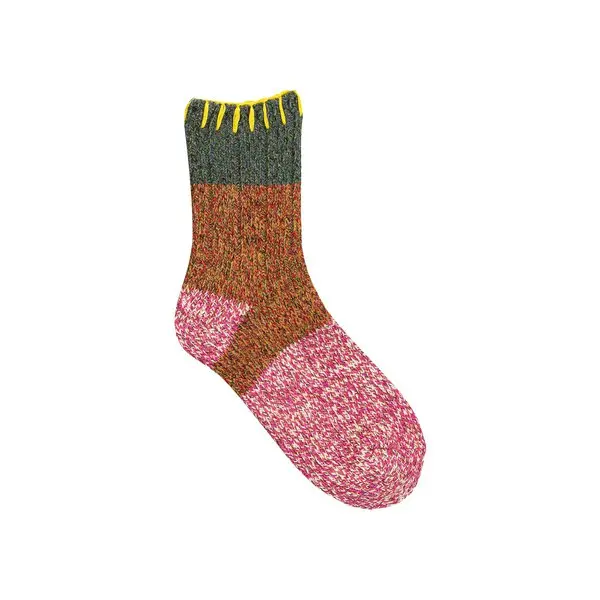 Kapital 56yarns Wool Grandrelle Gogh Hobo Stitch Socks - Pink