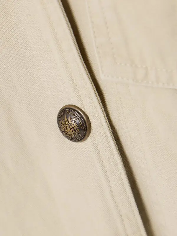 MARANT ETOILE Nevala Double-breasted Cotton And Linen-blend Twill Jacket - Neutrals