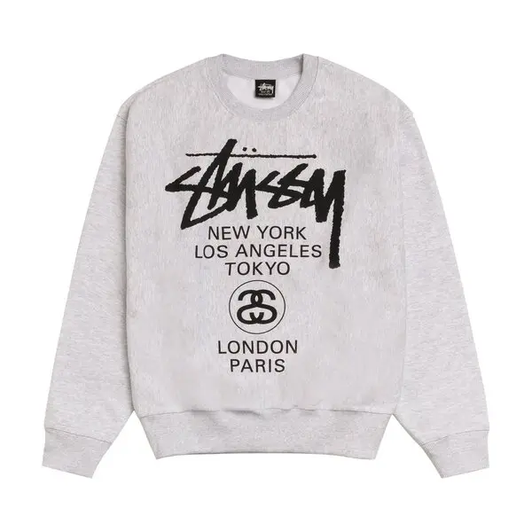 StÜssy World Tour Crew - Grey