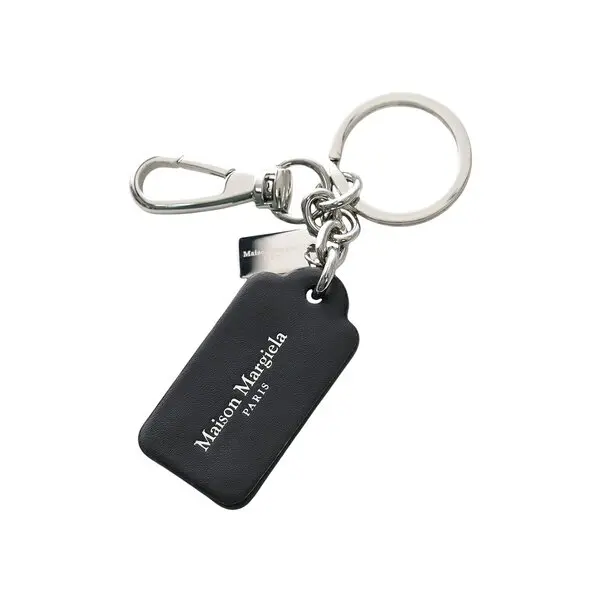 MAISON MARGIELA Small Double Tag Keyring - Black