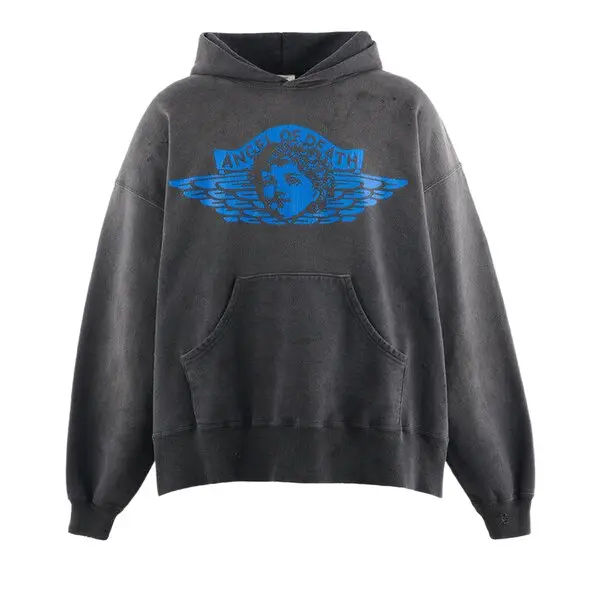 Saint Mxxxxxx Angel Hoodie In Black | Editorialist