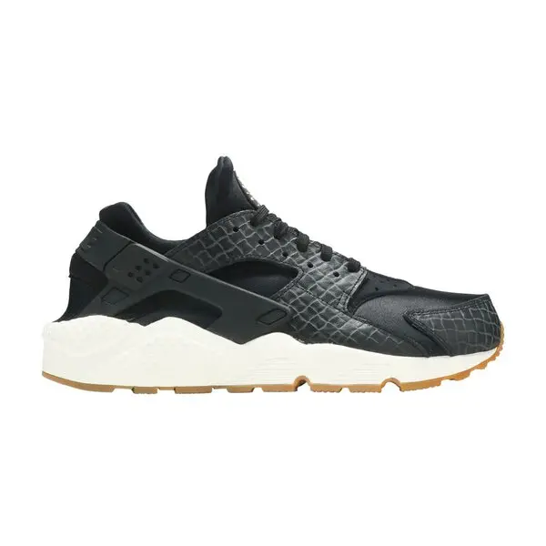 Nike Air Huarache Run Premium Snakeskin Sneakers - Black