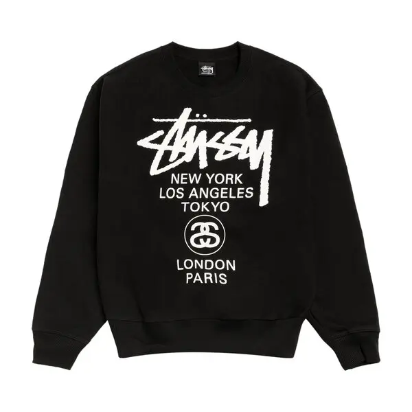 StÜssy World Tour Crew - Black