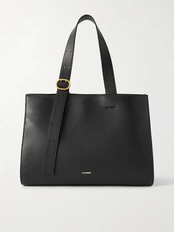 JIL SANDER Cannolo Leather Ew Tote - Black
