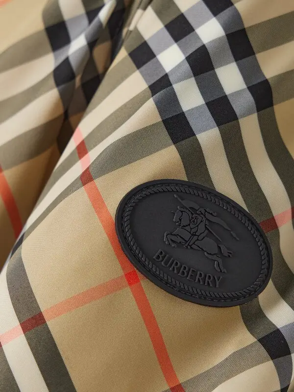 Burberry Checked Hooded Shell Jacket - Neutrals