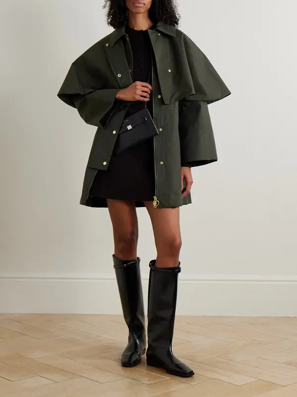 Barbour Cape-effect Cotton-blend Twill Jacket - Green