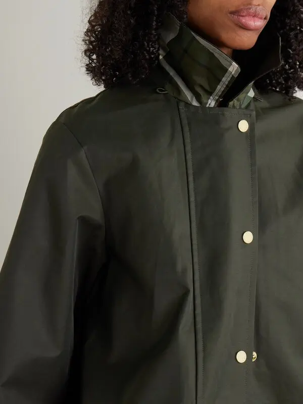 Barbour Cape-effect Cotton-blend Twill Jacket - Green
