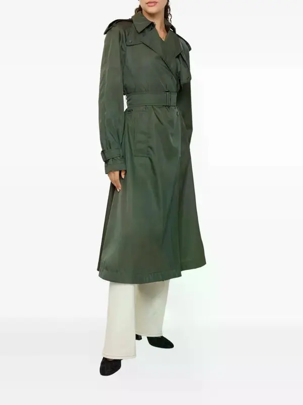 Burberry Hooded Belted Nylon Trench Coat