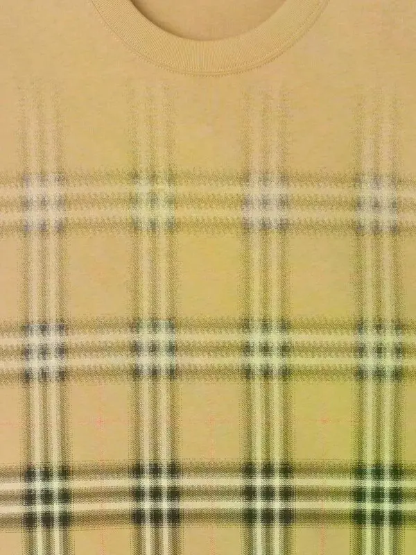 Burberry Gradient Check Cotton T-shirt - Neutrals