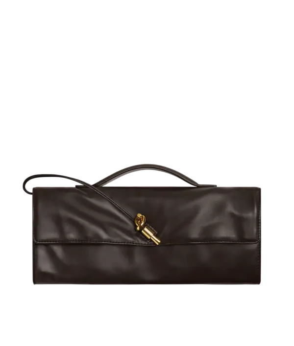 Bottega Veneta Andiamo Top Handle Clutch - Fondant