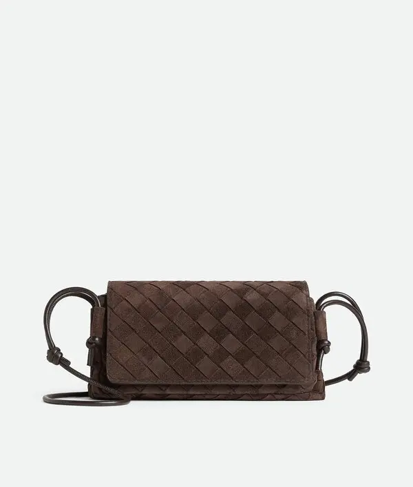 Bottega Veneta Intrecciato Suede Pouch - Fondant