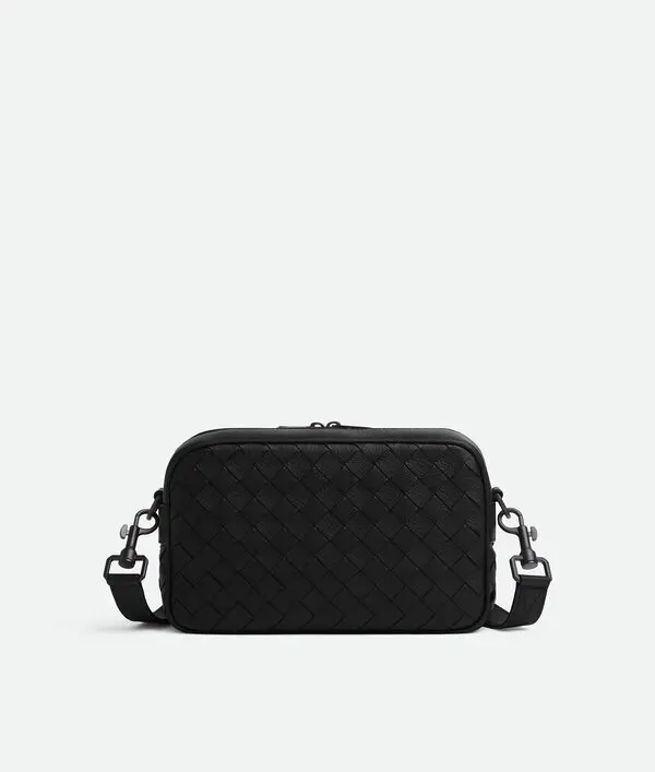 Bottega Veneta Small Intrecciato Camera Bag - Black