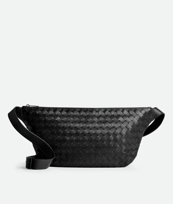 BOTTEGA  VENETA Intrecciato Leather Day Sling - Black