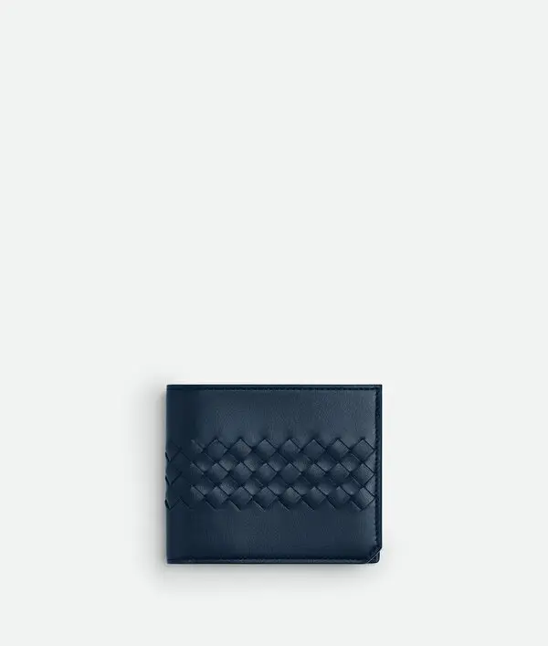 BOTTEGA  VENETA Intrecciato Piccolo Bi-fold Wallet - Neptune