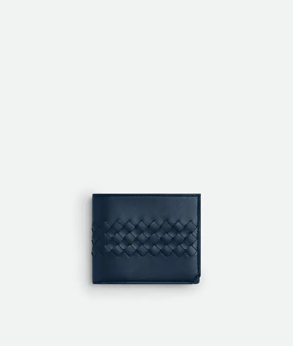 BOTTEGA  VENETA Intrecciato Piccolo Bi-fold Wallet - Neptune