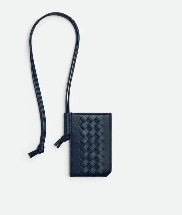 Bottega Veneta Intrecciato Piccolo Badge Holder - Neptune