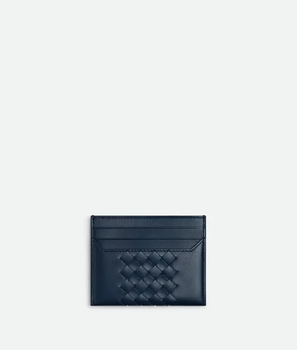 BOTTEGA  VENETA Intrecciato Piccolo Card Case - Neptune
