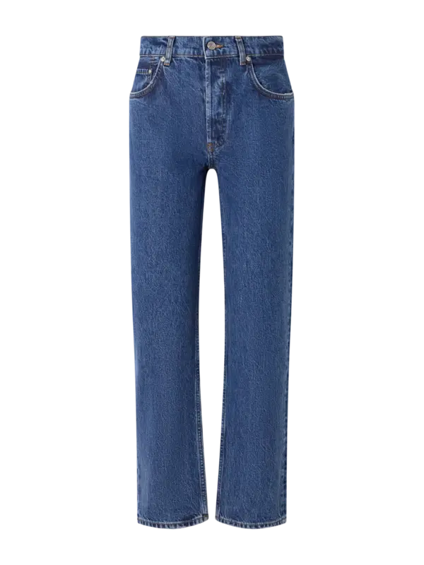 ANINE BING Kate Mid-rise Slim-leg Jeans - Blue