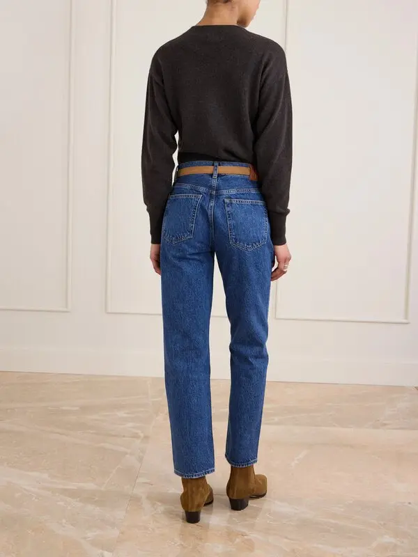ANINE BING Kate Mid-rise Slim-leg Jeans - Blue