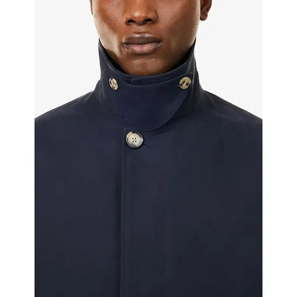 Paul Smith Classic-collar Cotton-blend Mac Jacket
