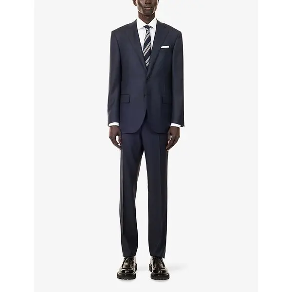 Corneliani Birdsey Single-breasted Wool Suit