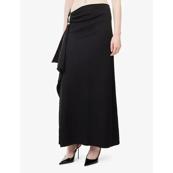 Christopher Esber Stretch-knit Midi Skirt With Hardware