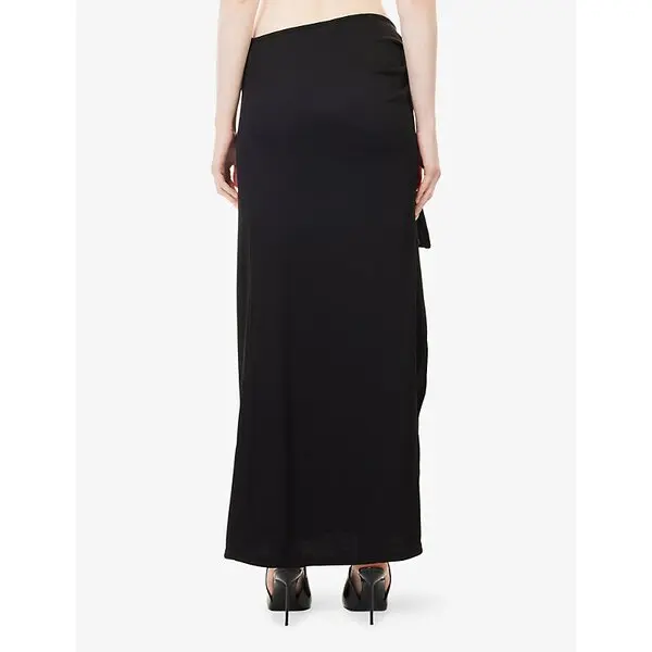 Christopher Esber Stretch-knit Midi Skirt With Hardware