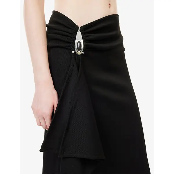 Christopher Esber Stretch-knit Midi Skirt With Hardware
