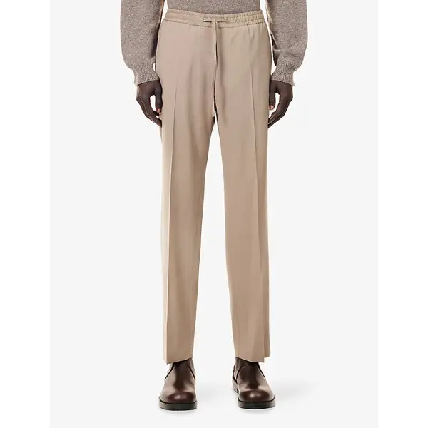 Corneliani Straight-leg Drawstring Wool Trousers