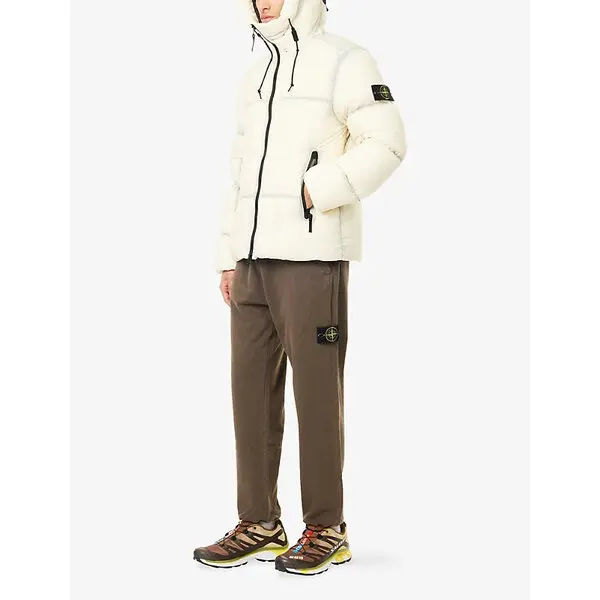 Stone Island Seam Faded Hooded Shell-down Jacket