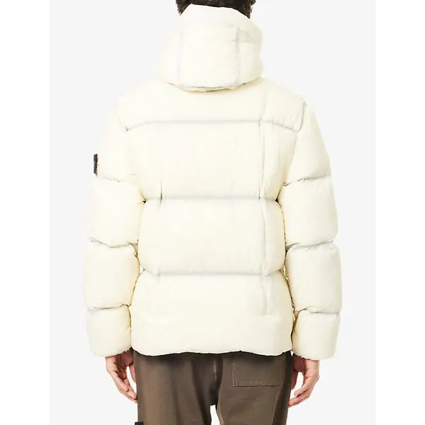 Stone Island Seam Faded Hooded Shell-down Jacket