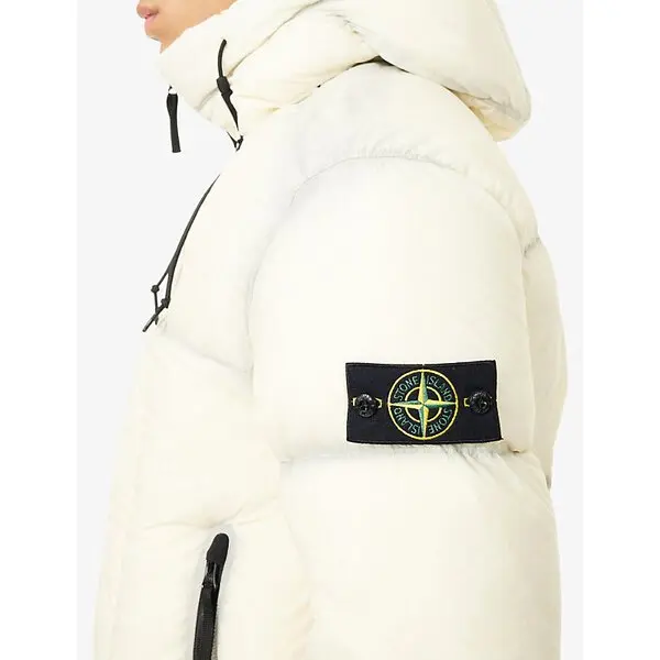 Stone Island Seam Faded Hooded Shell-down Jacket