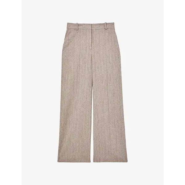 REISS Isla Wide-leg Stretch-woven Trousers