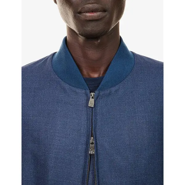 Corneliani Relaxed-fit Silk And Wool-blend Bomber Jacket