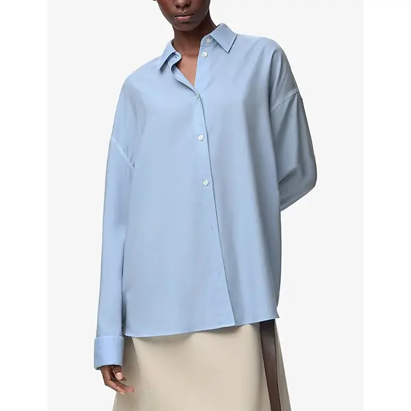 Loewe Pointed-collar Long-sleeve Silk-wool Blend Shirt