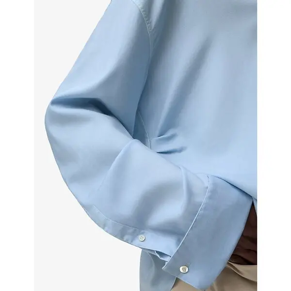 Loewe Pointed-collar Long-sleeve Silk-wool Blend Shirt