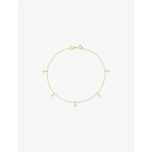 ASTRID & MIYU Cosmic Star 14ct Yellow-gold Charm Bracelet - 14ct Solid Gold