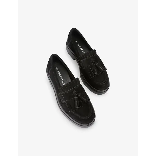 Kurt Geiger Mylo Suede Loafers - Black