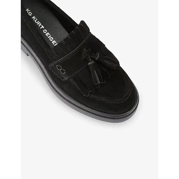 Kurt Geiger Mylo Suede Loafers - Black
