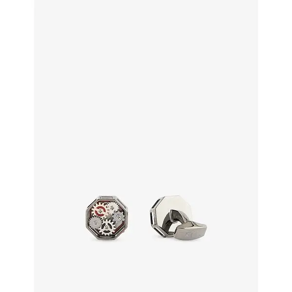 Tateossian Octo Gear Cufflinks Gunmetal-plated Metal Cufflinks - Black