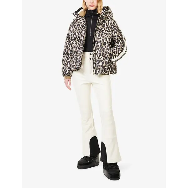 Fusalp Leopard Print Puffer Jacket