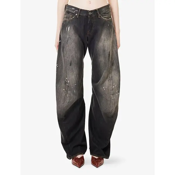 Acne Studios Trafalgar Barrel-leg Denim Jeans - Black