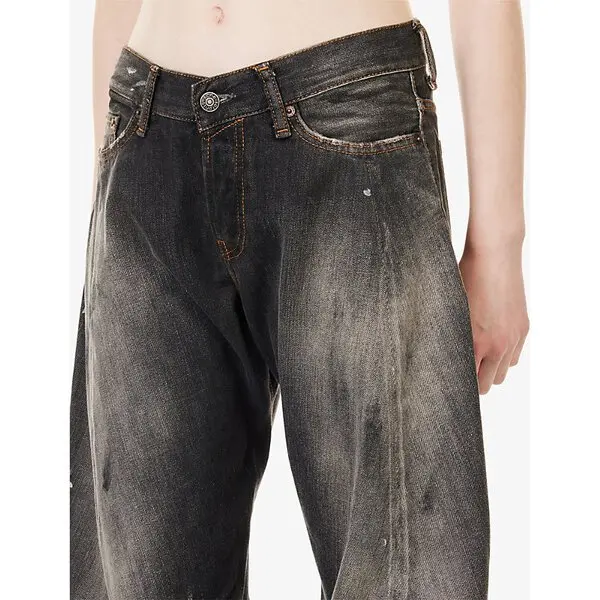 Acne Studios Trafalgar Barrel-leg Denim Jeans - Black
