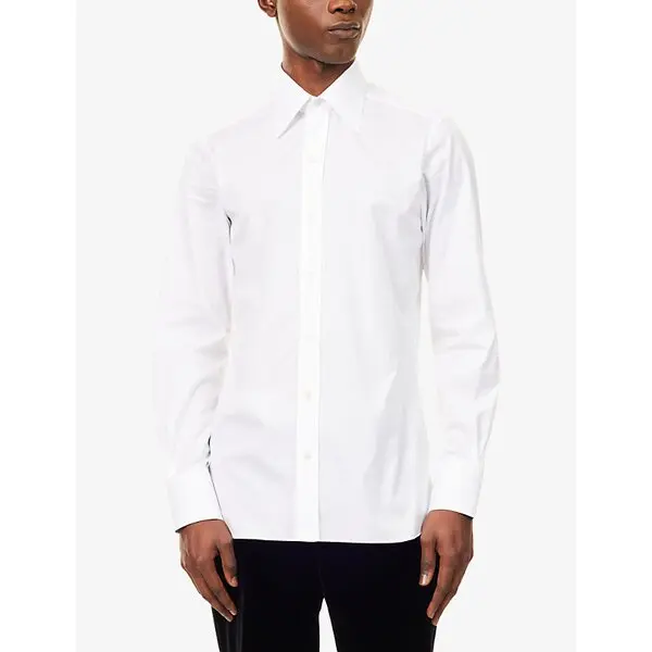 TOM FORD Slim-fit Long-sleeves Cotton-poplin Shirt