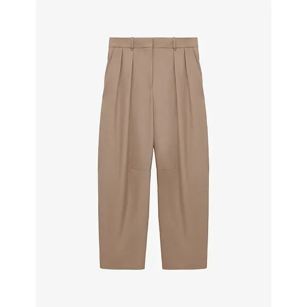Loewe Pleated Barrel Wool Blend Trousers