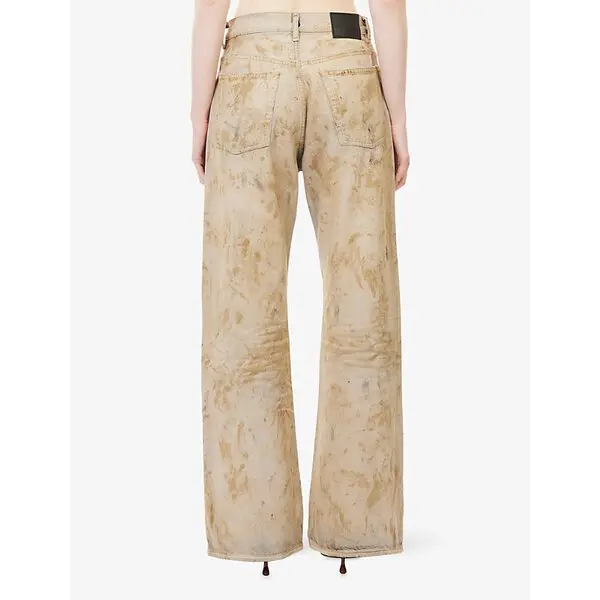 Acne Studios Stain-pattern Denim Jeans