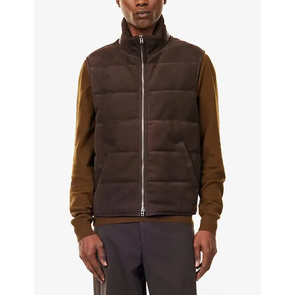 TOM FORD Leather Gilet - Chocolate Torte